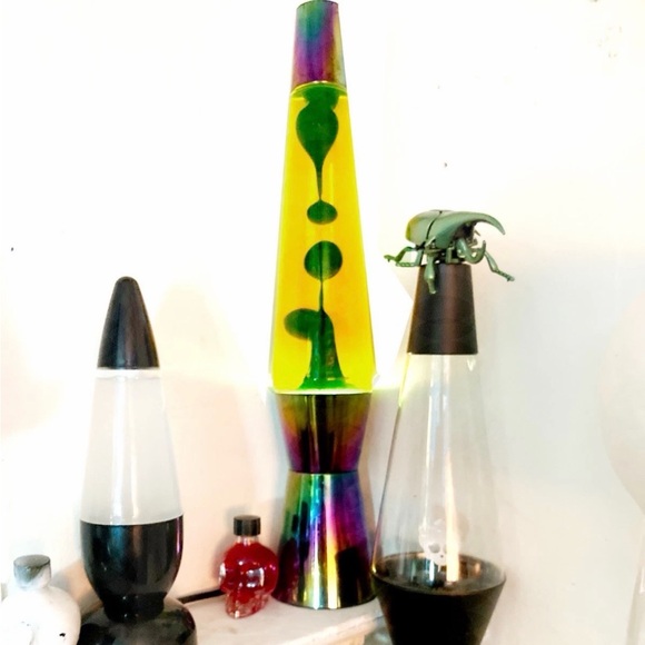 Art | Colorful Lava Lamp With Green And Yellow Accents | Poshmark